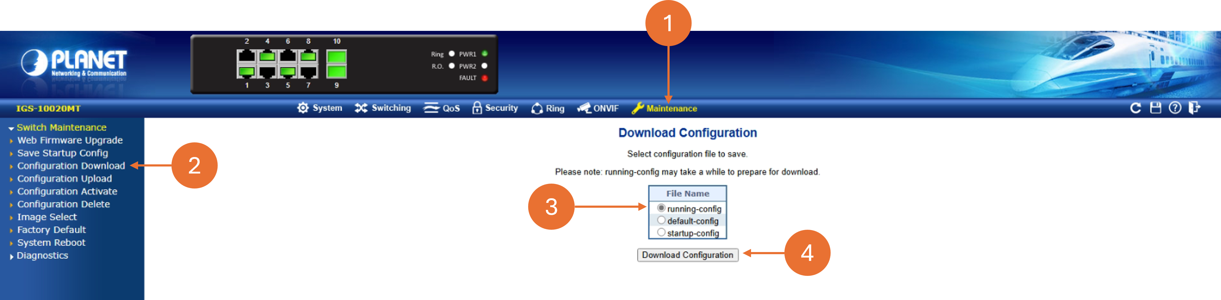 Switch de comunicaciones | docfx