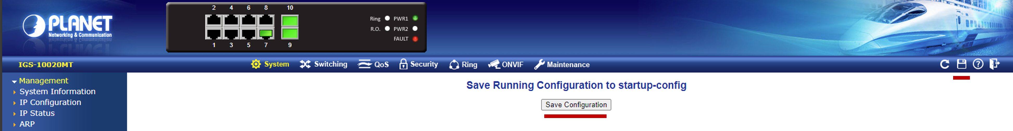 Switch de comunicaciones | docfx